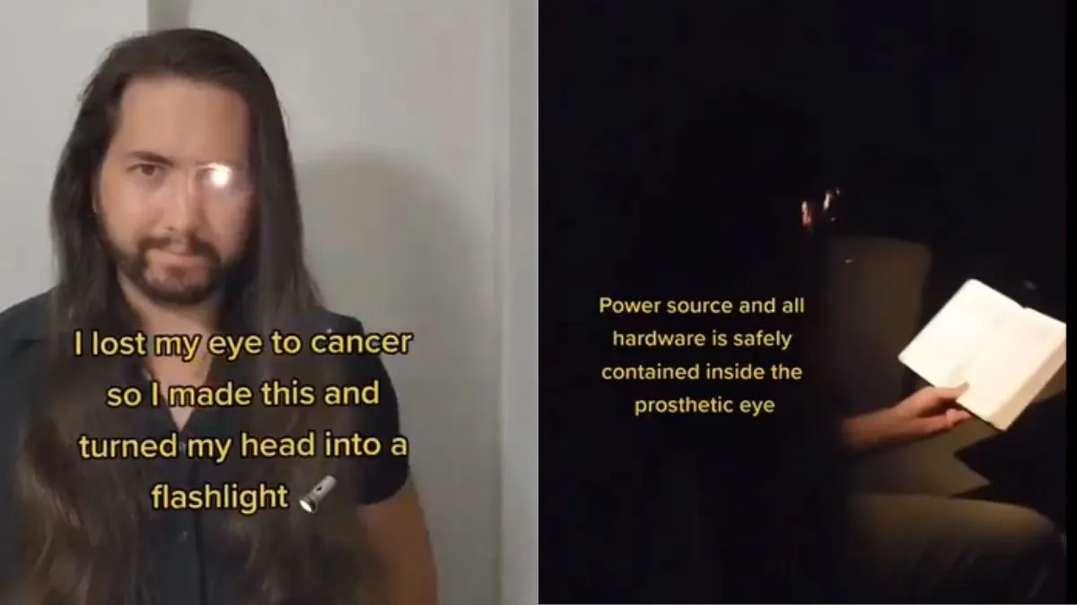Brian Stanley Bionic Flashlight Eye : एक आंख निकाली...फ्लैशलाइट लगाई ...
